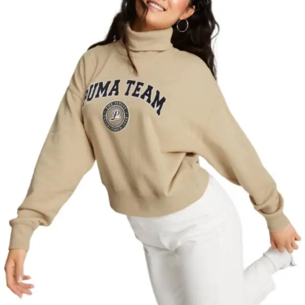 PUMA Team" Logo High Neck Sweatshirt