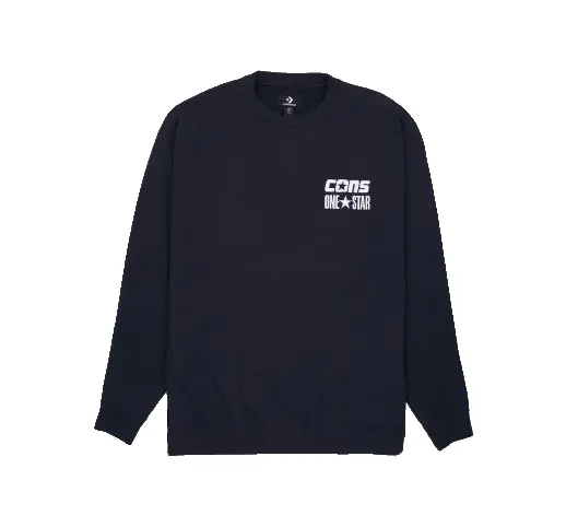 CONVERSE Cons One Star Crew Sweatshirt - Black