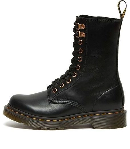 Dr. Martens 1490 Rose Gold Hardware High Boots - Black