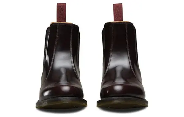 Dr. Martens Flora Smooth Leather Chelsea Boots - Cherry Red