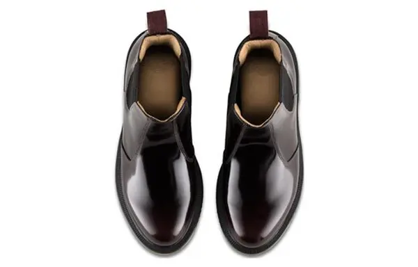Dr. Martens Flora Smooth Leather Chelsea Boots - Cherry Red