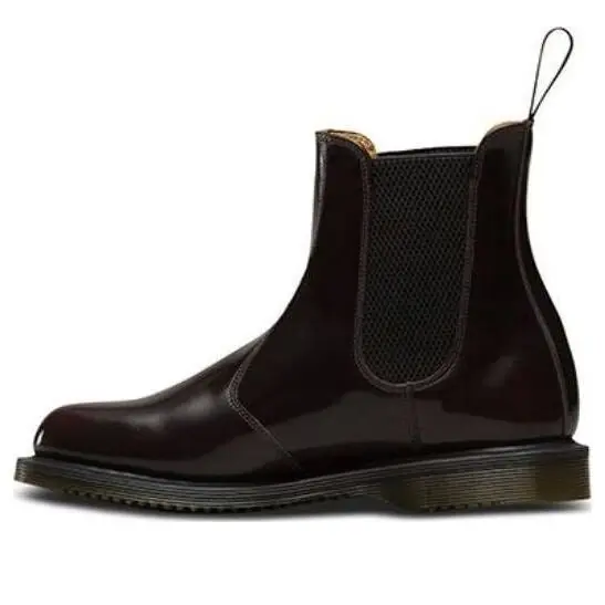Dr. Martens Flora Smooth Leather Chelsea Boots - Cherry Red