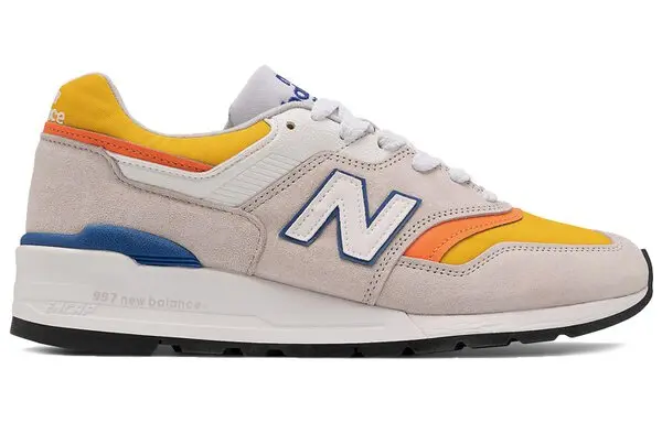 NEW BALANCE 997 Made In Usa Athletic Sneakers - Grey/yellow