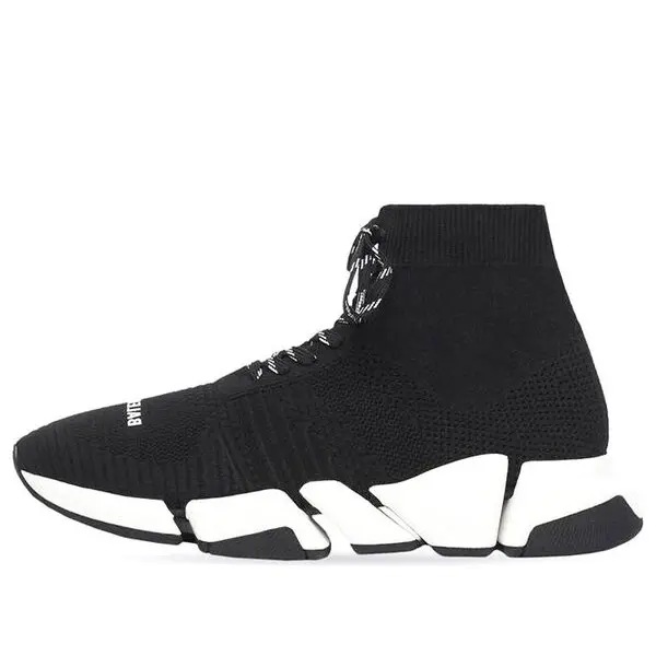 Balenciaga Speed 2.0 Lace-up High Top Sneakers - Black/white