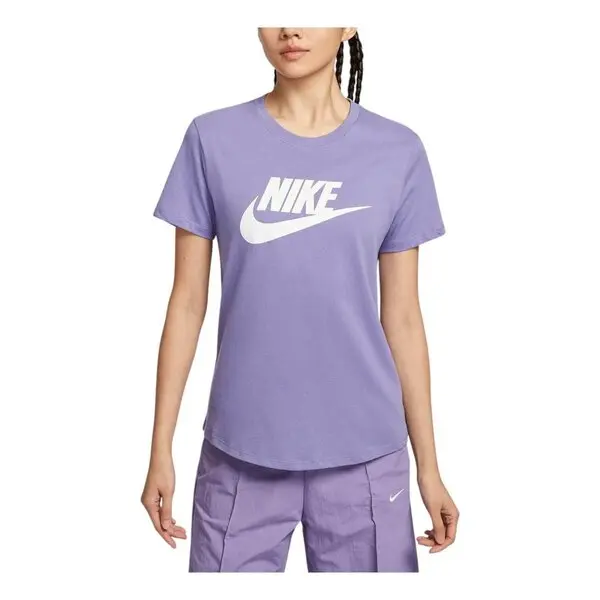 Nike Essentials Graphic T-shirt Asia Sizing 'purple - Purple/white