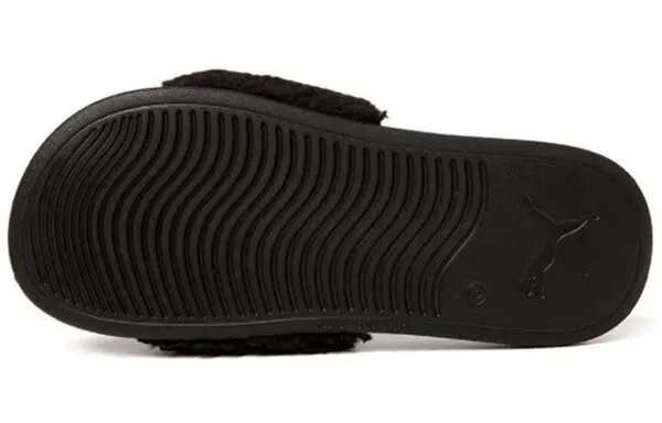 PUMA Popcat 20 Fleece Sliders - Black