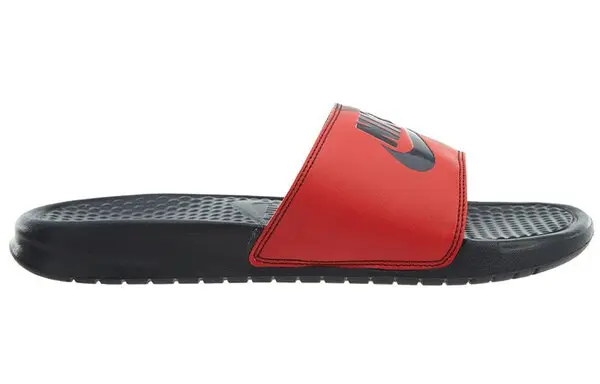 Nike Benassi Jdi Anthracite Slides - Anthracite/university Red