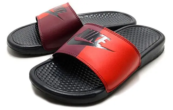 Nike Benassi Jdi Anthracite Slides - Anthracite/university Red