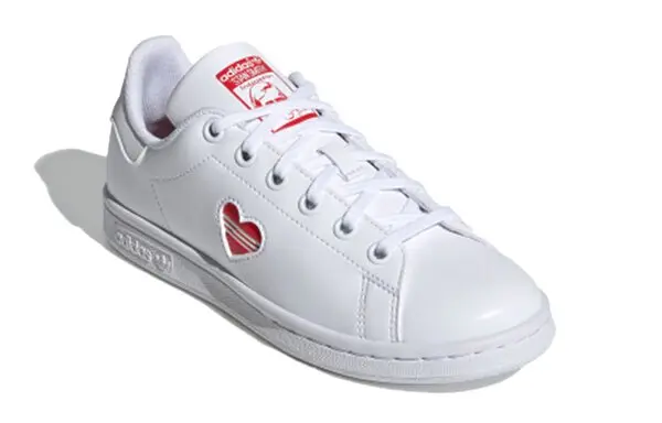 Adidas Stan Smith J Sneakers With Heart Detail