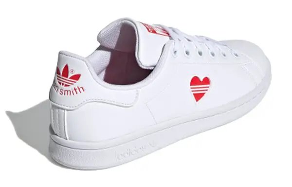 Adidas Stan Smith J Sneakers With Heart Detail
