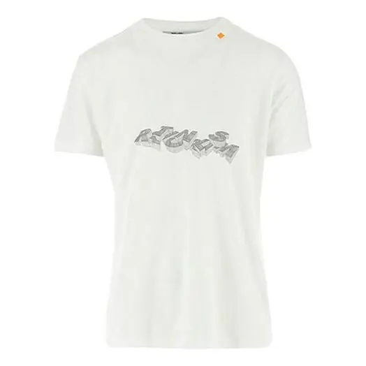 Off-White Ss21 Logo Printing Round Neck Short Sleeve Ordinary Version