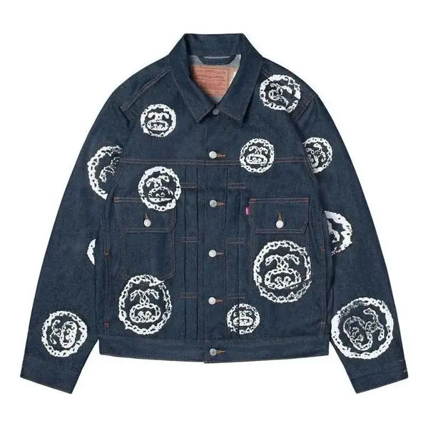 StÜssy X Denim Tears Type 2 Raw Denim Jacket - Blue