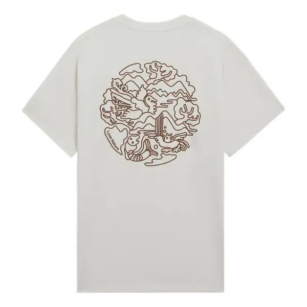 LI-NING Love Nature Graphic T-shirt 'beige - Beige/brown