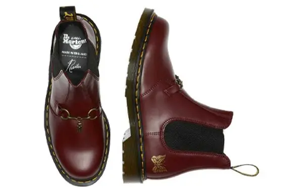 Dr. Martens 2976 Needles Snaffle Chelsea Boots - Cherry Red