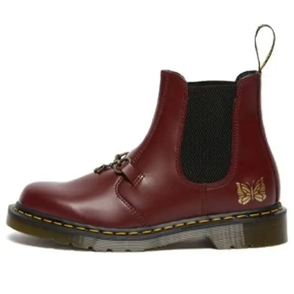 Dr. Martens 2976 Needles Snaffle Chelsea Boots - Cherry Red