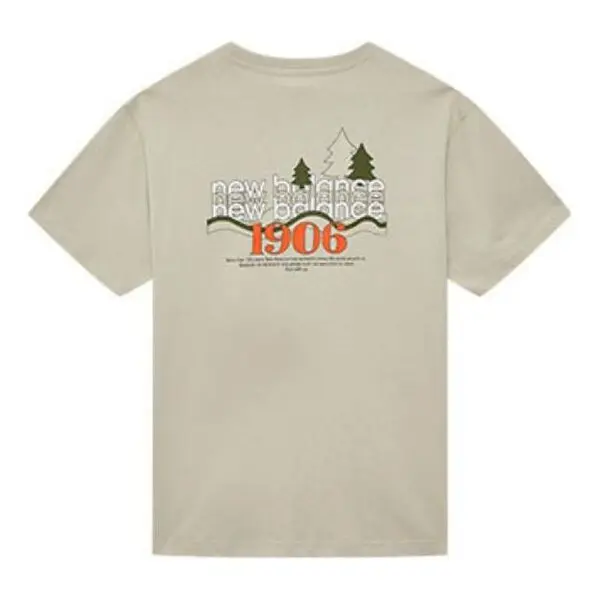 NEW BALANCE Logo Graphic T-shirt Asia Sizing 'beige - Beige/orange