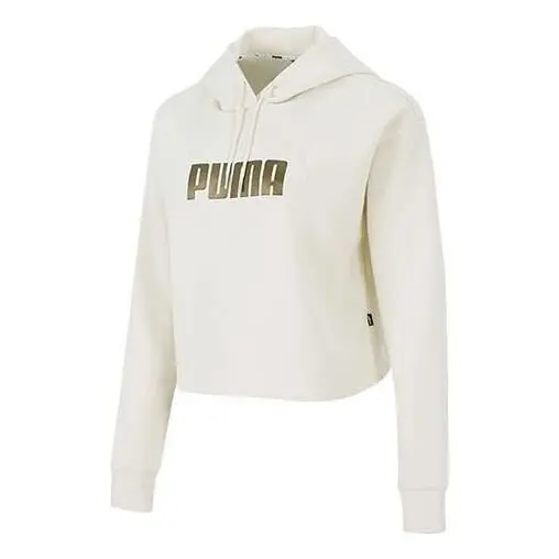 PUMA Essential Metallic Cropped Hoodie
