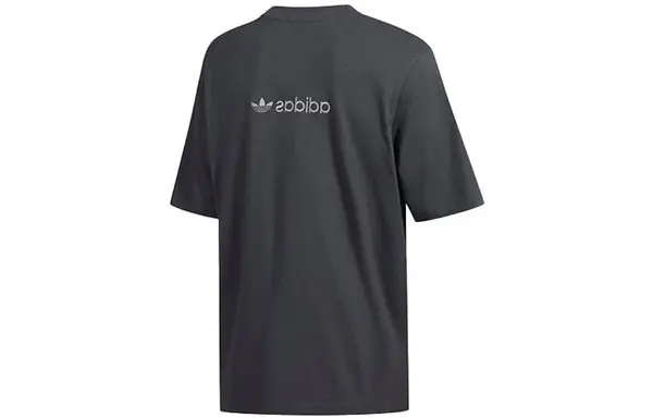 Adidas Originals Embroidered Logo Short Sleeve Gray