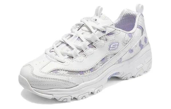 Sketchers D'lites 1.0 Athletic Sneakers - White/purple