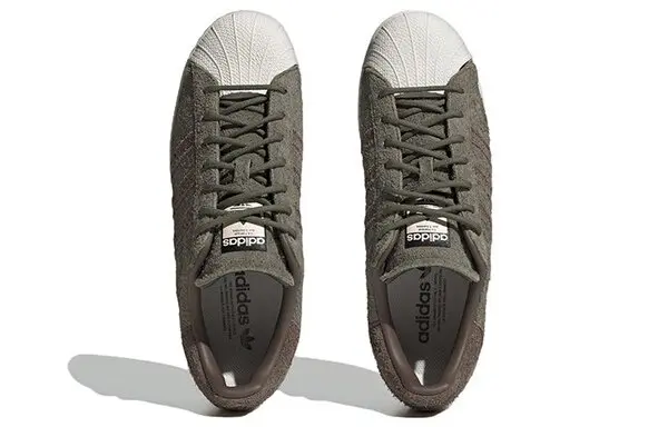 Adidas Superstar "olive Strata" Low Top Sneakers - Green