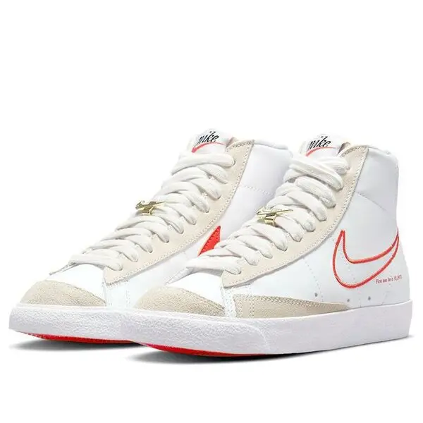Nike Blazer Mid '77 Se "first Use" High Top Sneakers - White/red