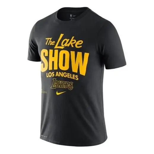 Nike Los Angeles Lakers Dri-fit Short Sleeve Tee - Black