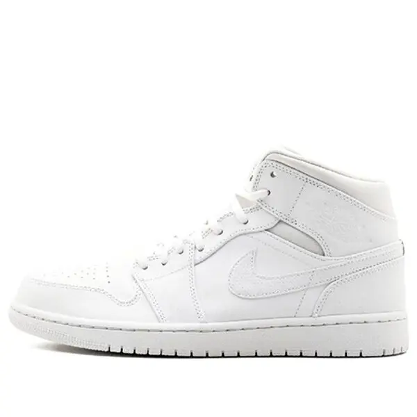 JORDAN 1 Retro Mid Sneakers - White/white