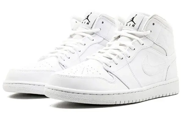 JORDAN 1 Retro Mid Sneakers - White/white