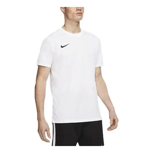 Nike Dri-fit Logo Printing Round Neck Pullover Short Sleeve Us Edition White T-shirt - Multi-color