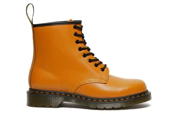 Dr. Martens 1460 Smooth Leather Lace-up Boots - Orange
