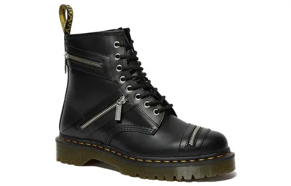 Dr. Martens 1460 Bex Combat Boots With Zip Detailing