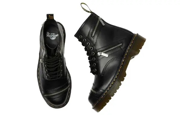 Dr. Martens 1460 Bex Combat Boots With Zip Detailing