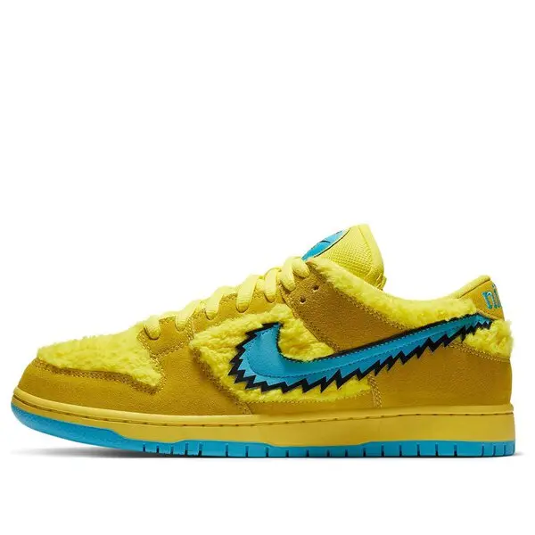 Nike X Grateful Dead Sb Dunk Low Sneakers - Yellow/blue