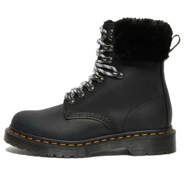 Dr. Martens 1460 Fur Lined Combat Boots - Black