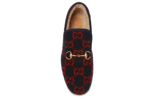 Gucci Wool Loafers With Horsebit Detail