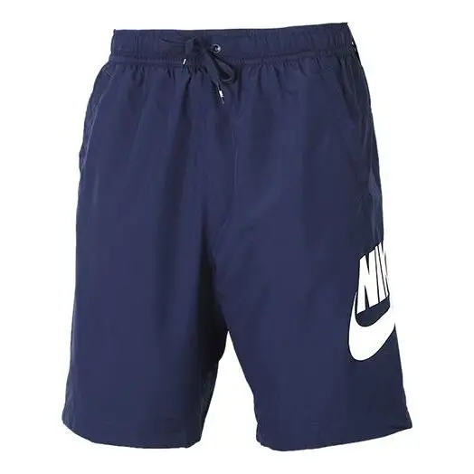 Nike Ce Woven Hybrid Training Shorts With Large Logo - Navy