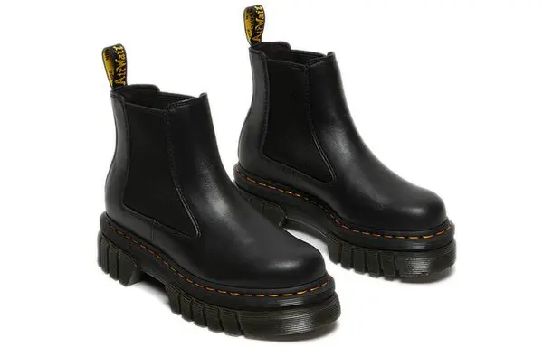 Dr. Martens Audrick Nappa Leather Platform Chelsea Boots - Black