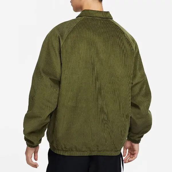 Nike Stack Logo Casual Corduroy Jacket - Green