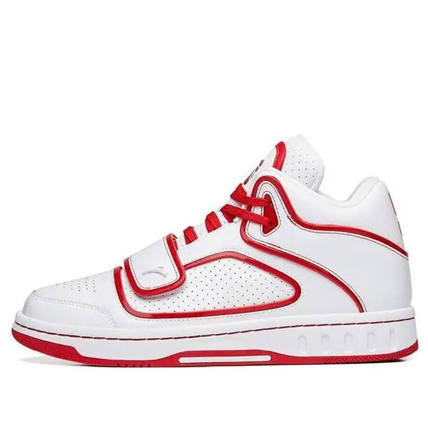 ANTA High Top Sneakers With Red Accents - White/red