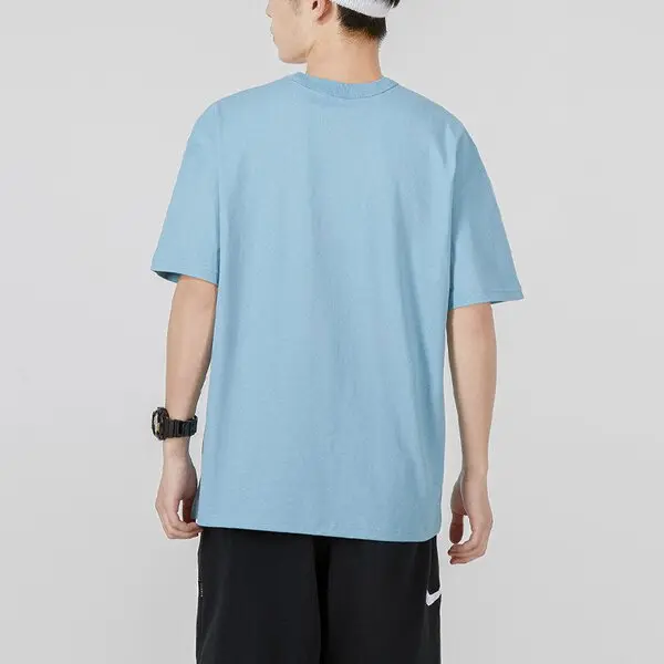 Nike Alphabet Large Logo Printing Sports Breathable Short Sleeve Blue T-shirt - Multi-color