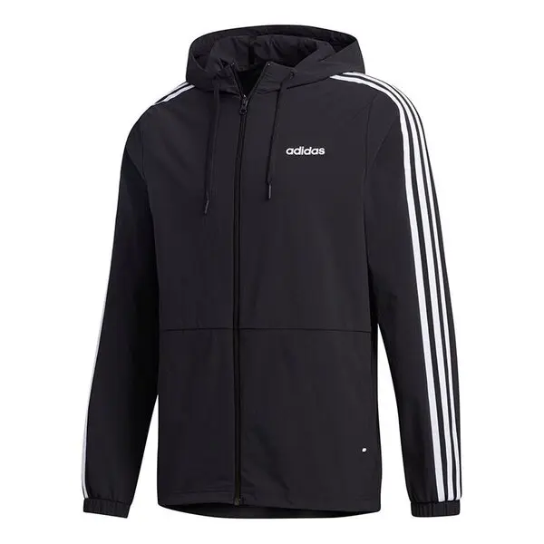 Adidas Neo Essential 3-stripes Windbreaker - Black