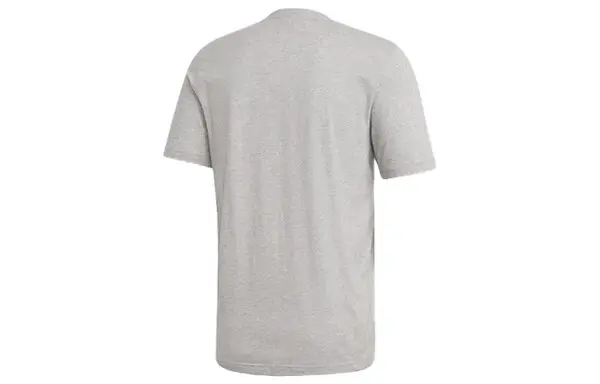 Adidas Lin Tee Sports Stylish Alphabet Medium Hemp Grey T-shirt - Gray