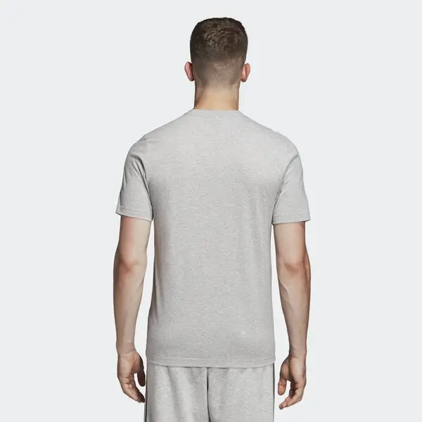 Adidas Lin Tee Sports Stylish Alphabet Medium Hemp Grey T-shirt - Gray