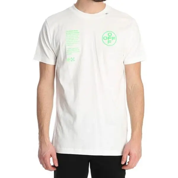 Off-White Fluorescence Alphabet Printing Short Sleeve - White