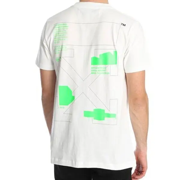 Off-White Fluorescence Alphabet Printing Short Sleeve - White