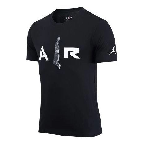 JORDAN Flying Dunk Printing Short Sleeve T-shirt - Black