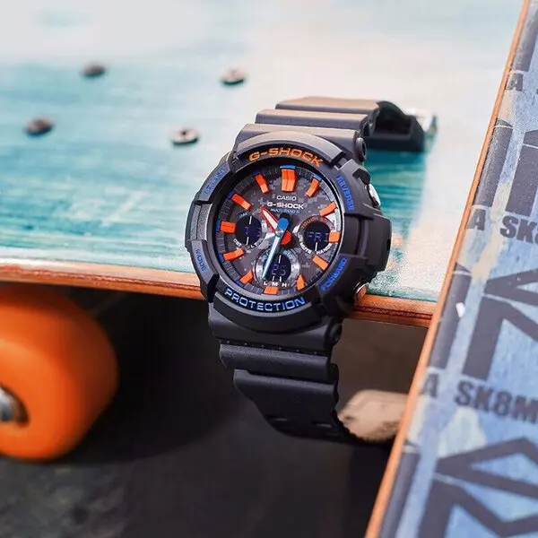 Casio G-shock Analog-digital Watch - Blueorange
