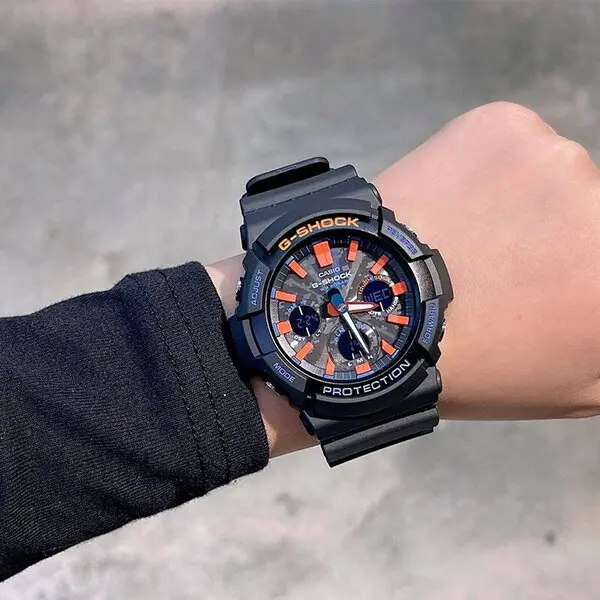 Casio G-shock Analog-digital Watch - Blueorange
