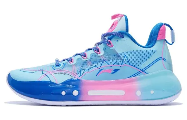 LI-NING Yushuai 14 Low 'lightning' Sneakers - Blue/pink