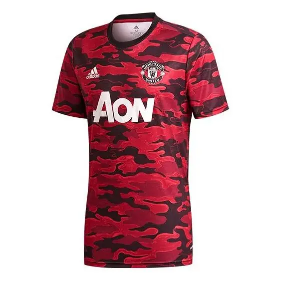 Adidas Manchester United Soccer/football Training Sports Jersey Asia Sizing Short Sleeve T-shirt 20-21 Season Red - Default Color